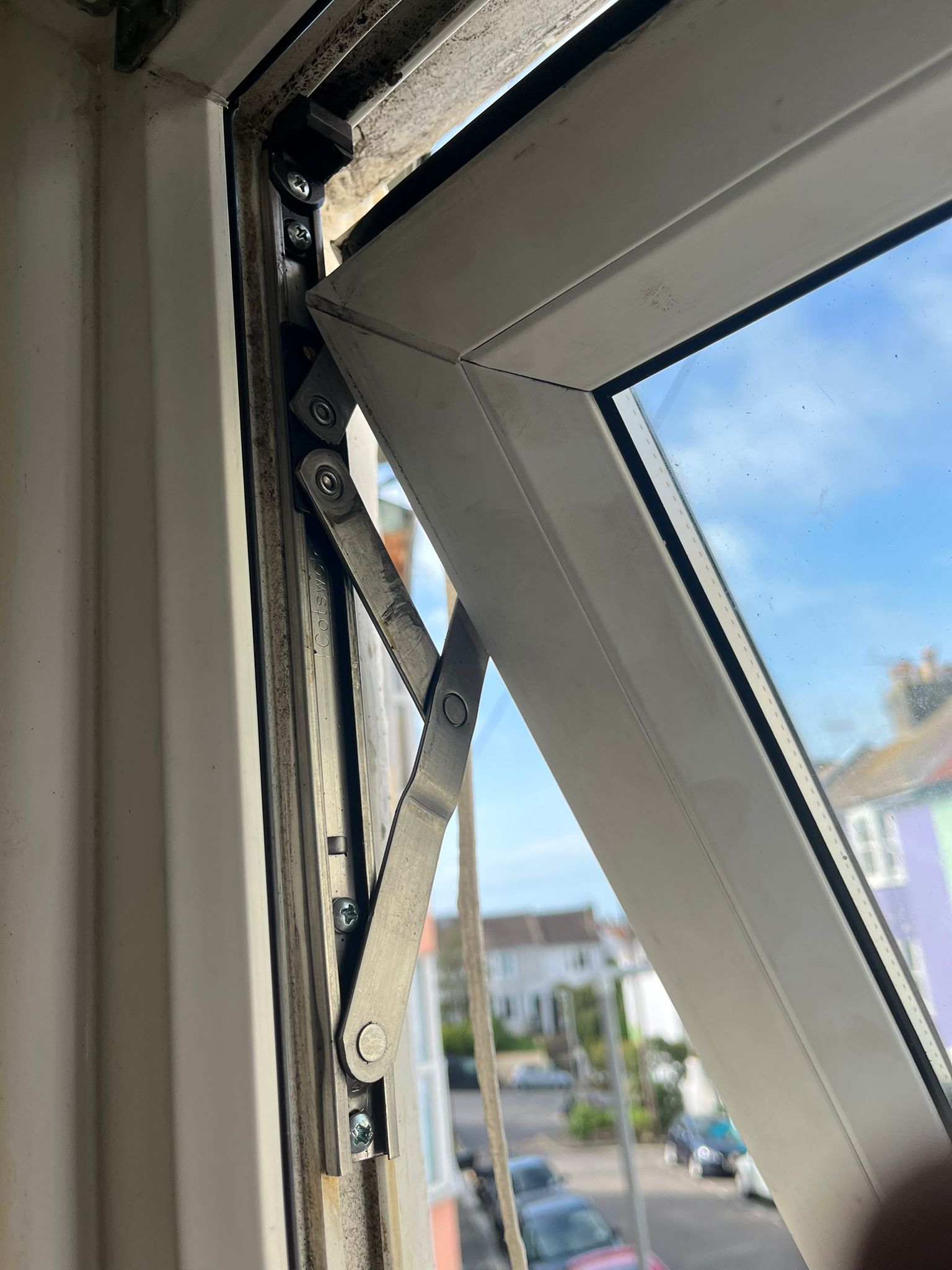 Window hinges repair - cheaper than replacing the windows!